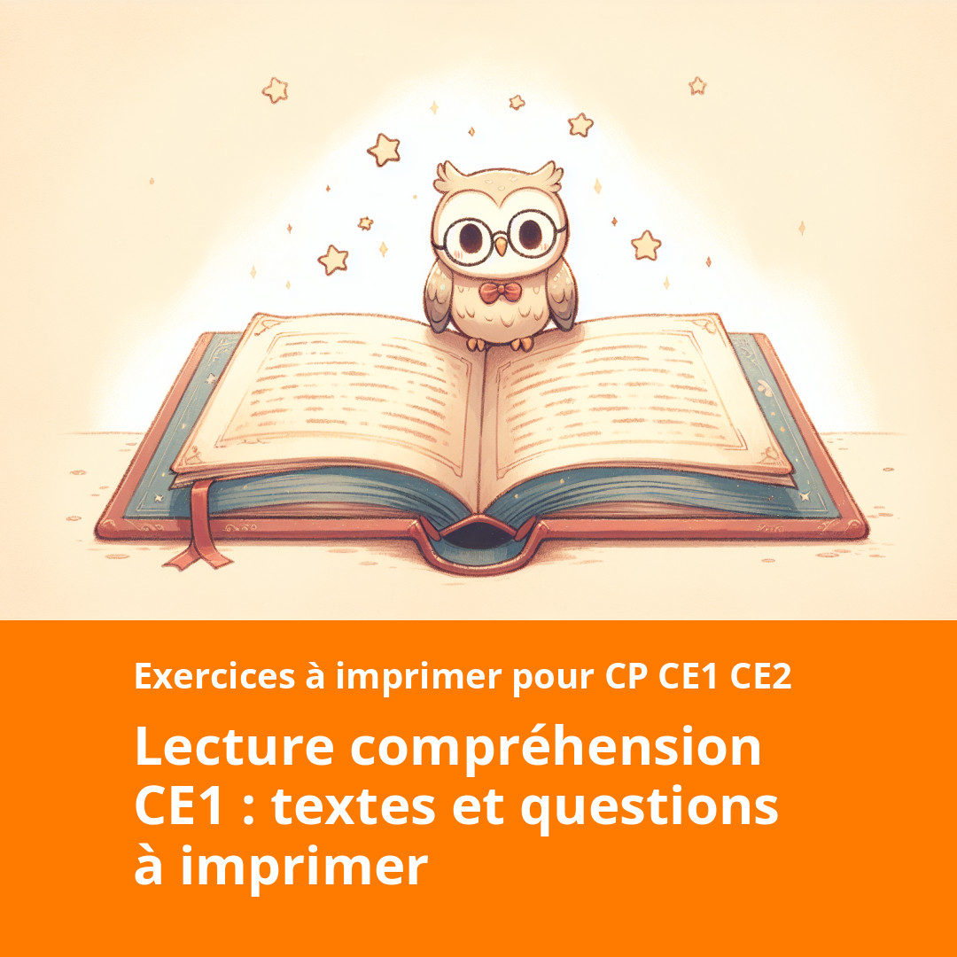 Lecture compréhension CE1 gratuite : textes & questions à imprimer